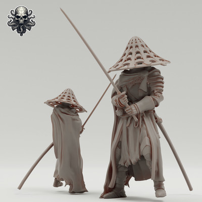 Ronin Knight - Realsteone - Terrain Wargaming D&D DnD 32mm 40mm 54mm | eBay