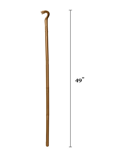Unisex-Adult 49" Tall Snake Cobra Cane Pharaoh Scepter Wizard Staff ...