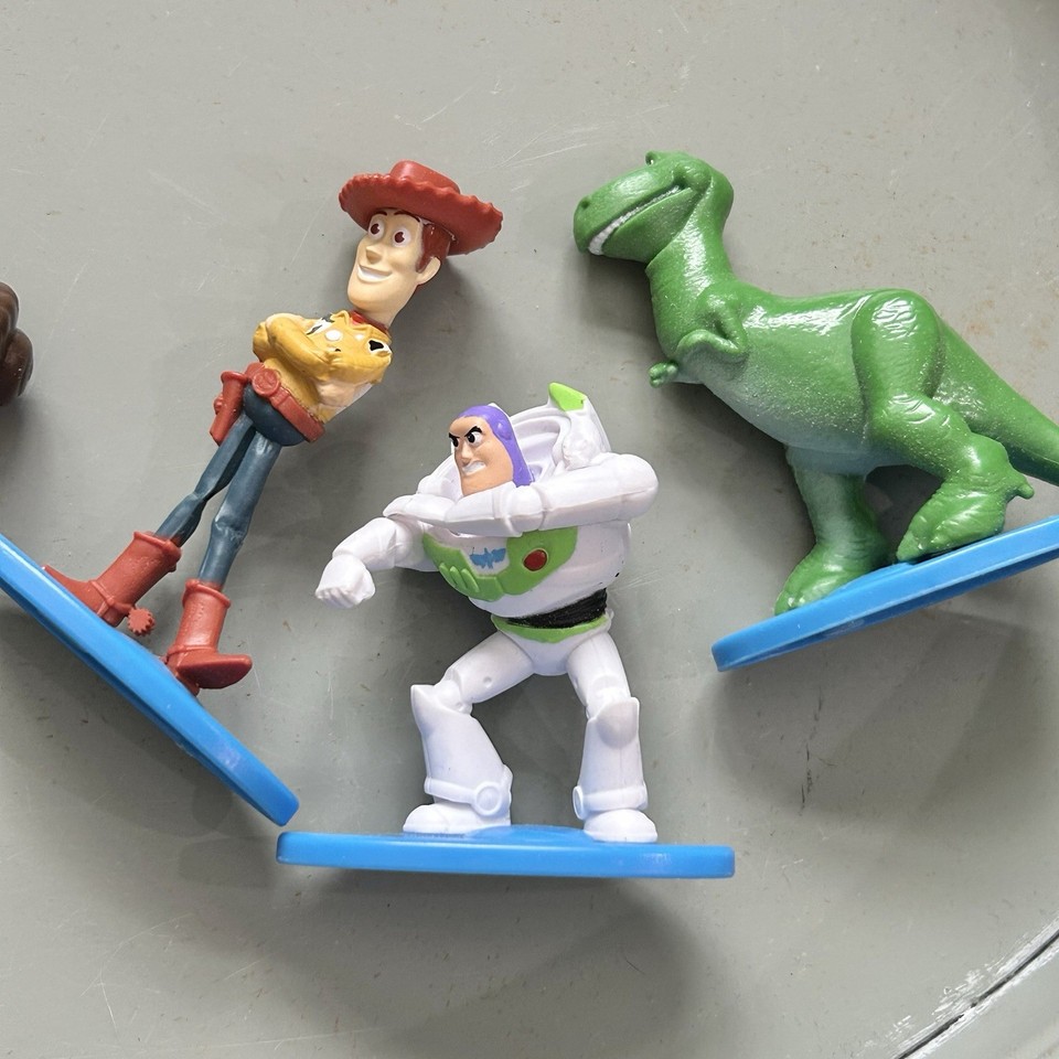 Mattel Disney Toy Story Mini Figures Lot Woody Buzz Rex RC Talking ...