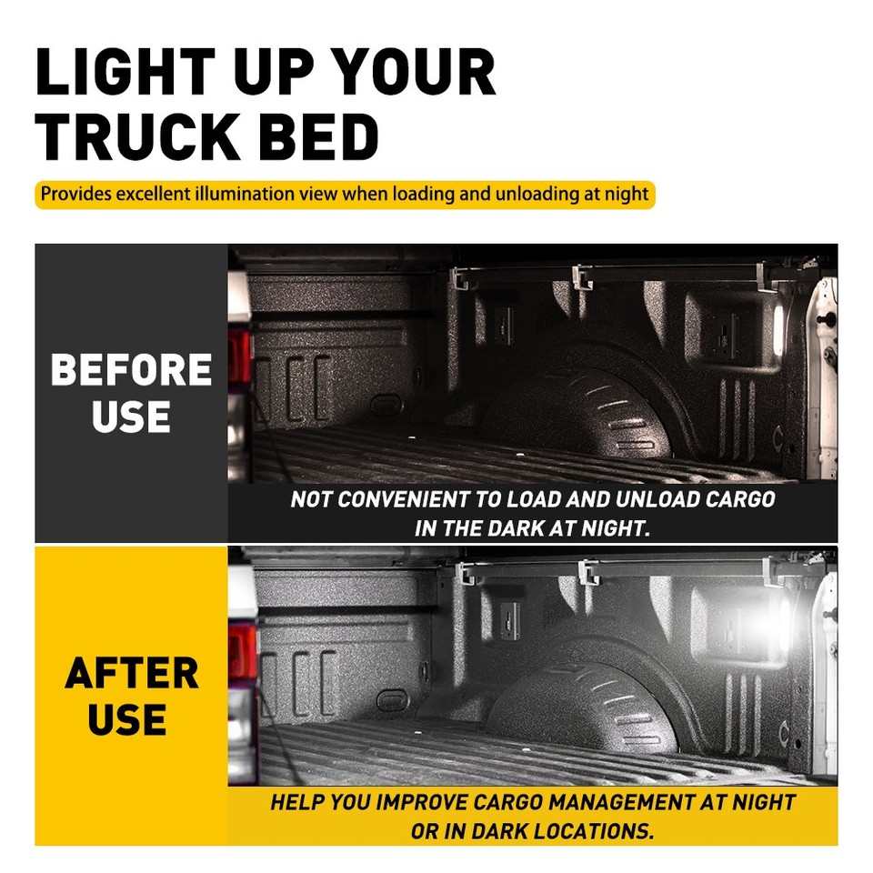 Fit 2019-2022 Ram Dodge 1500 Bright White LED Truck Bed Cargo Lamps ...