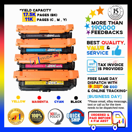 4 YYUDA NoN-OEM CE260A-CE263A BCMY #648A for HP Color LaserJet CP4025n ...