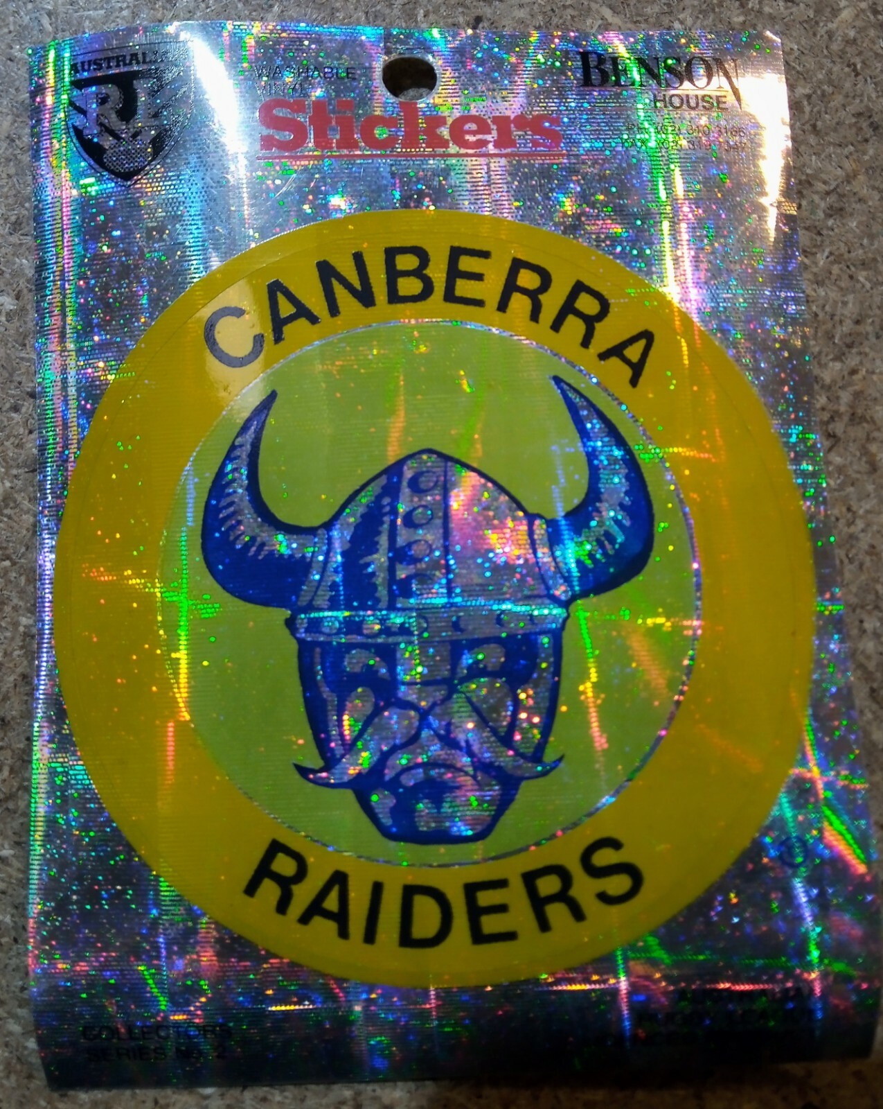 NRL team Logo Sticker "1990s Full Seal Holo Original ARL" Canberra ...