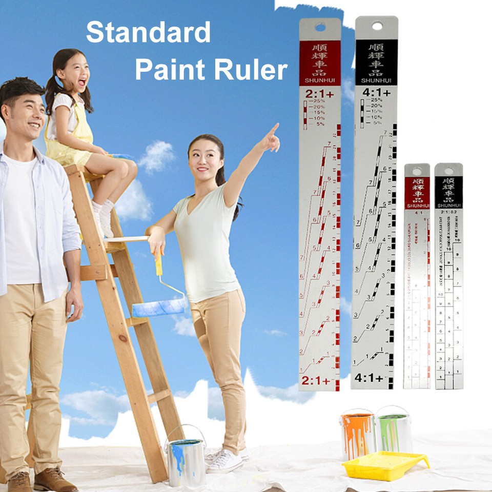 Metal Ruler Paint Tool Standard Paint Ruler Multifunctional for Vehicle ...