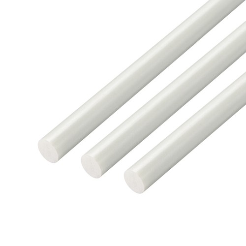 FRP Fiberglass Round Rod,7mm Dia 50cm Long,White Engineering Round Bars ...