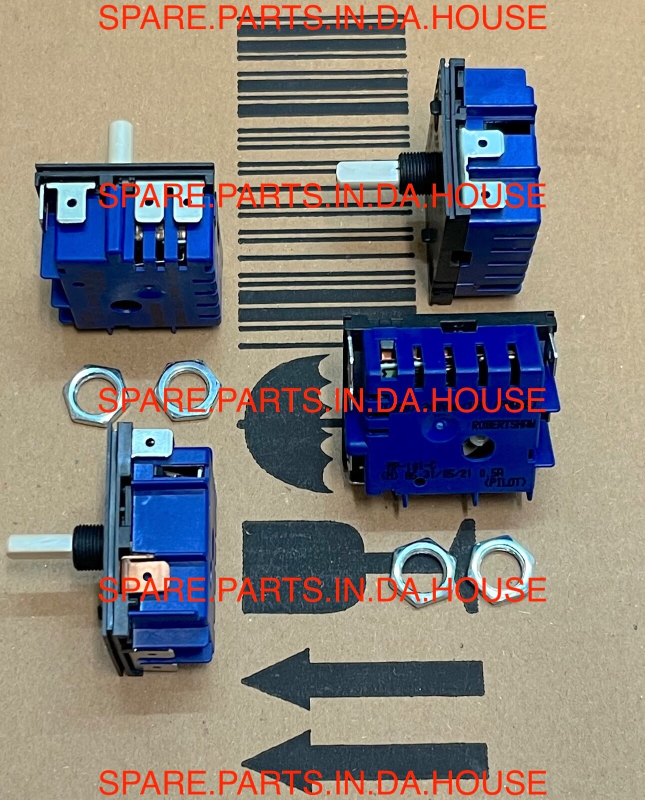 4 x Chef Elevated Stove Cooktop Hotplate Element Control Switch ...