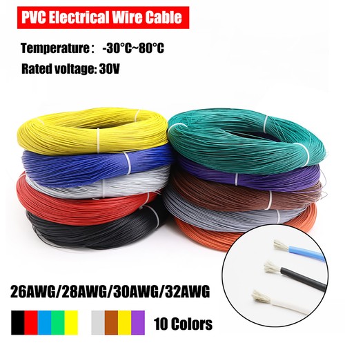 26/28/30/32AWG Flexible Stranded Wire Cable PVC Insulated Electronic ...