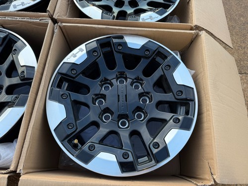 5x 18" GMC HUMMER EV SIERRA SILVERADO BLACK HD OEM FACTORY WHEELS RIMS ...