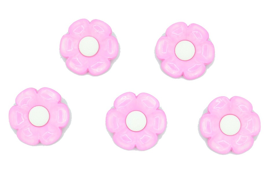 Large Clown Flower Buttons - Choice Of Colour & Size - Fancy Dress ...