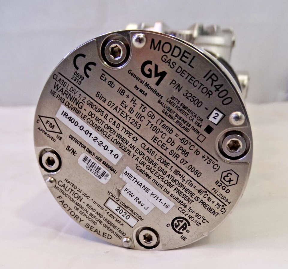 MSA General Monitors S5000 Gas Monitor w/IR400 Gas Detector Ethane ...