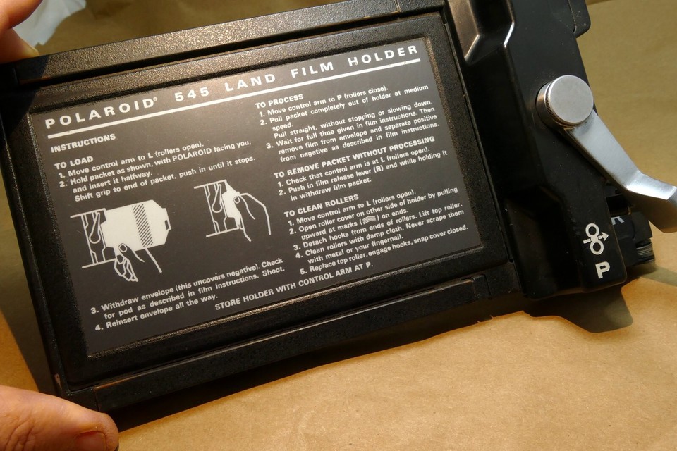 Polaroid 545 Land Film Holder 4x5 Sheet Films +7 Kodak ReadyLoad T-Max ...