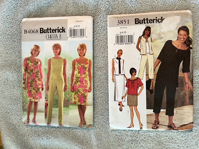 2 Butterick Patterns ~ 4068 & 3851 ~ Size 6-10 ~ ~ ~ ~ ~ Listing MP 63 ...