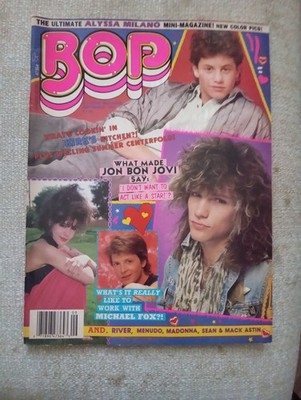 Bop Teen Magazine Sept 1987 Jon Bon Jovi Kirk Cameron Alyssa Milano ...