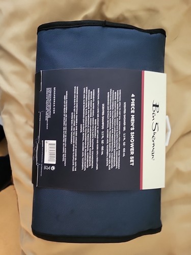 BEN SHERMAN 4 Piece Shower Set - Gel, Shampoo, Sponge, Toiletry Bag ...