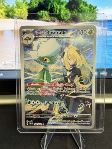 Pokemon TCG Destined Rivals Cynthia's Roserade Illustration Rare 184/ ...
