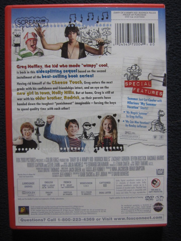 Diary of a Wimpy Kid: Rodrick Rules [DVD] 24543720041| eBay