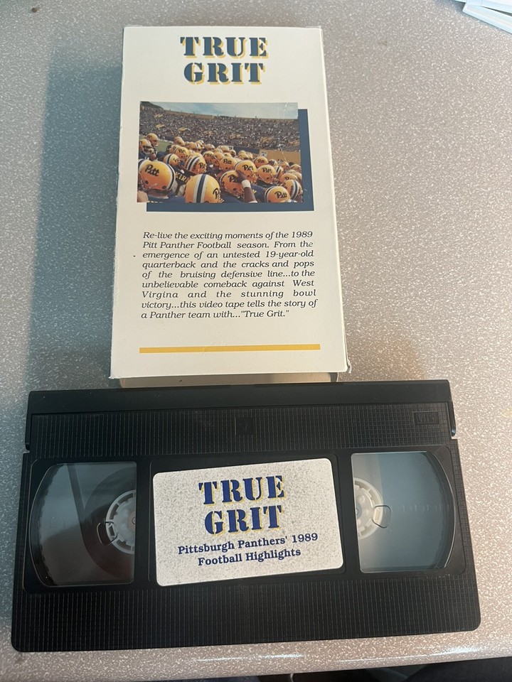 RARE COLLEGE FOOTBALL VHS - “TRUE GRIT” 1989 PITT PANTHERS FOOTBALL ...