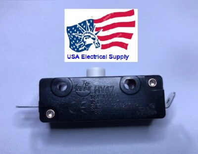 HY67 125/250V 18/15A 3/4HP 2 Pins Push Button Switch for Electric Power ...