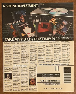 1990 Columbia House CD Music Club Aerosmith Tracy Chapman 90s Print Ad ...