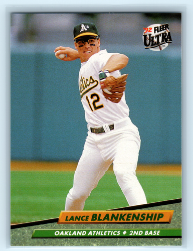 1992 Ultra Oakland Athletics Baseball Card #418 Lance Blankenship | eBay