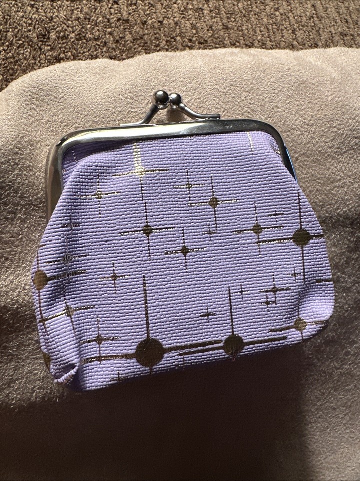2024 Purple And Gold Gilded Star Coin Purse Pouch Kiss-Lock XS | eBay