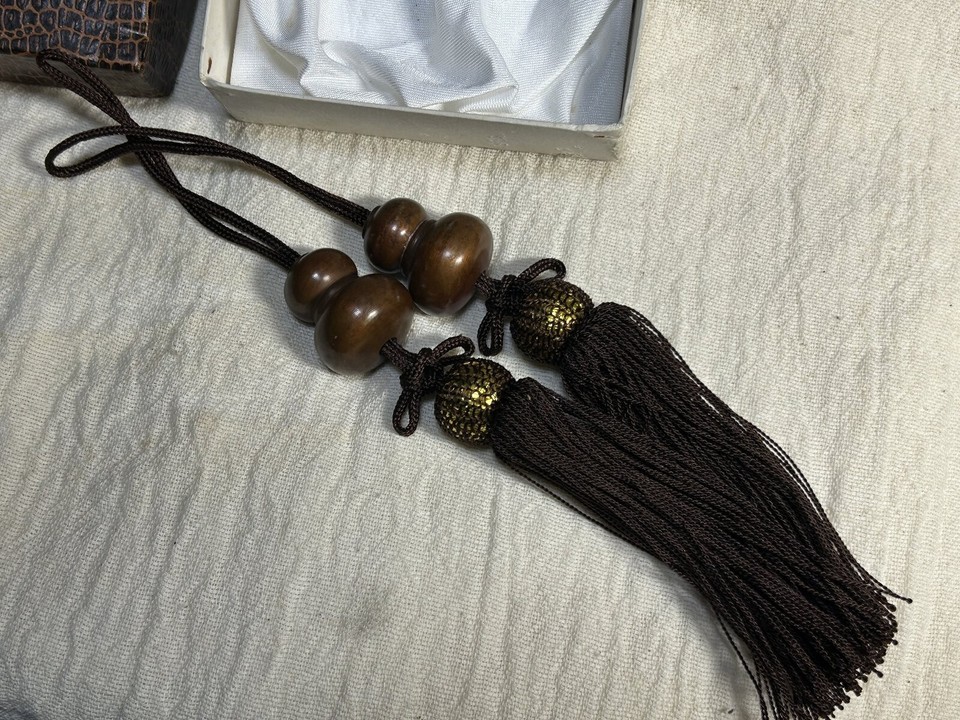 Fuchin #157 Japanese Vtg Bronze Gourd Art Hanging Kakejiku Scroll ...