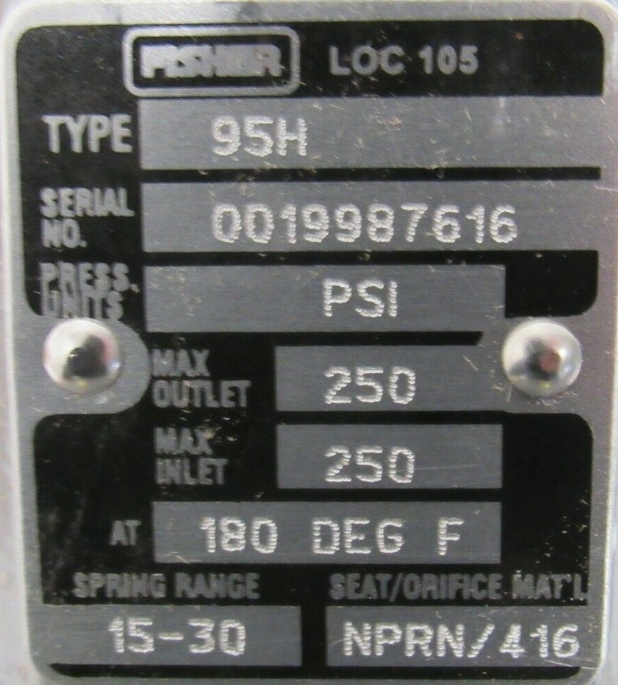 NEW FISHER 95H PRESSURE REGULATOR 95H-1724-43823 1" | eBay