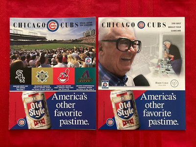 1998 MLB Chicago Cubs scorecard / You pick 'em / Grace / Sosa / Tapani ...