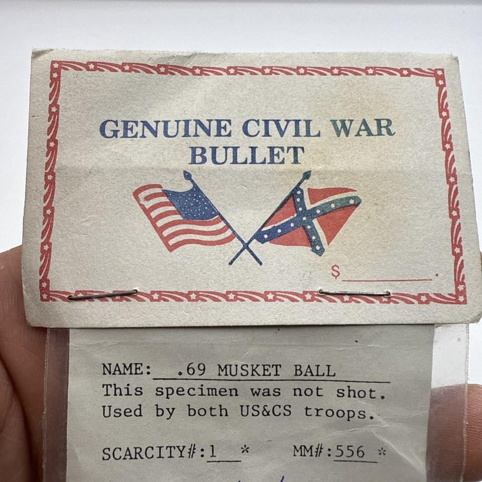 Civil War Relic .69 Caliber Round Musket Ball Bullet Atlanta,Georgia ...