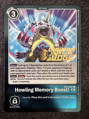 Digimon Card Game Howling Memory Boost! Judge BT6-097 Uncommon Near ...