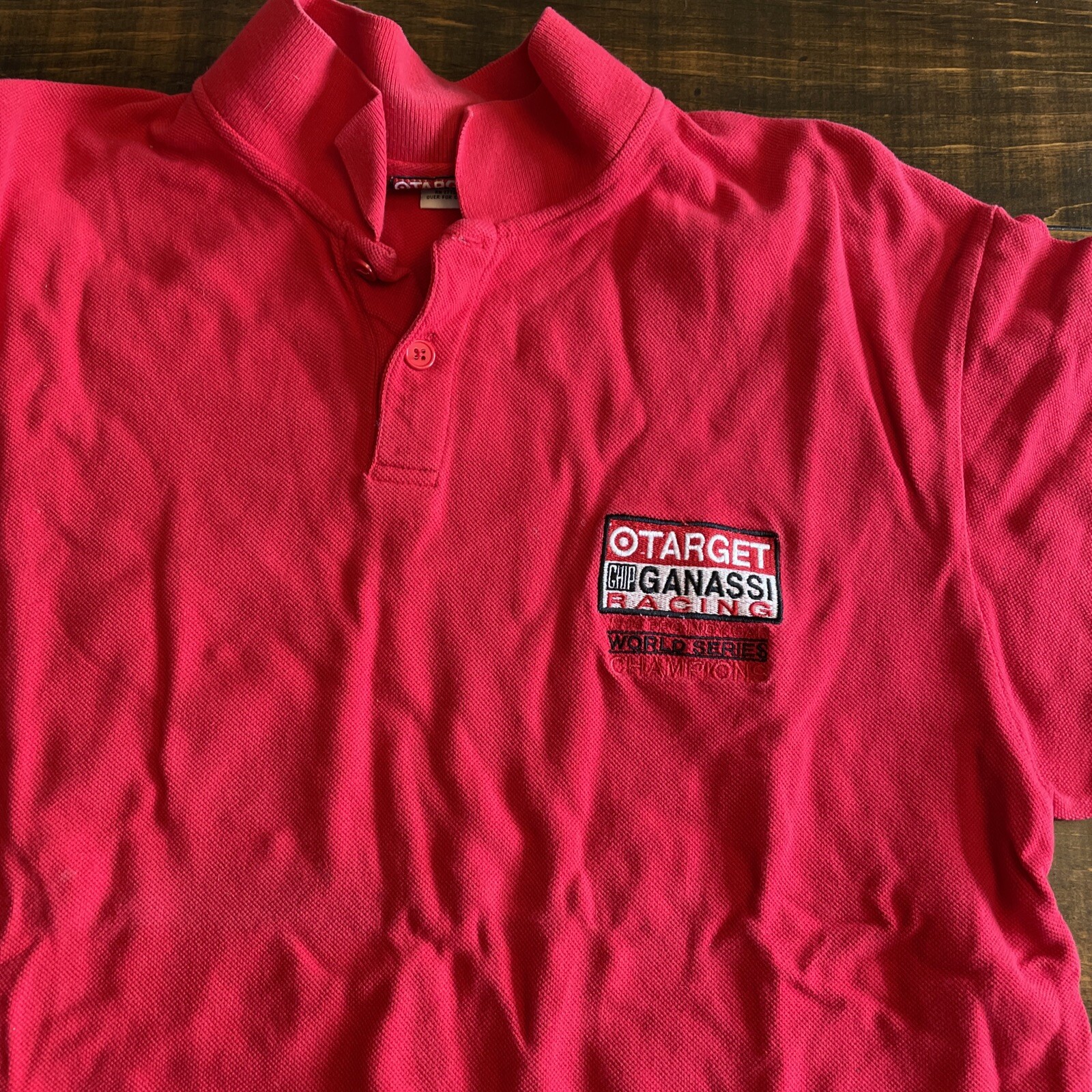 Chip Ganassi Chevy Racing Champion Red Indy Polo Shirt Mens XL Team ...