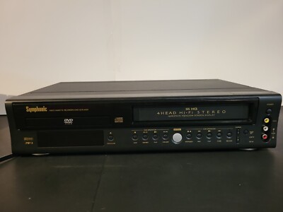 Symphonic DVD/ VCR Combo Model WF802 4 Head HiFi Stereo Tested No ...