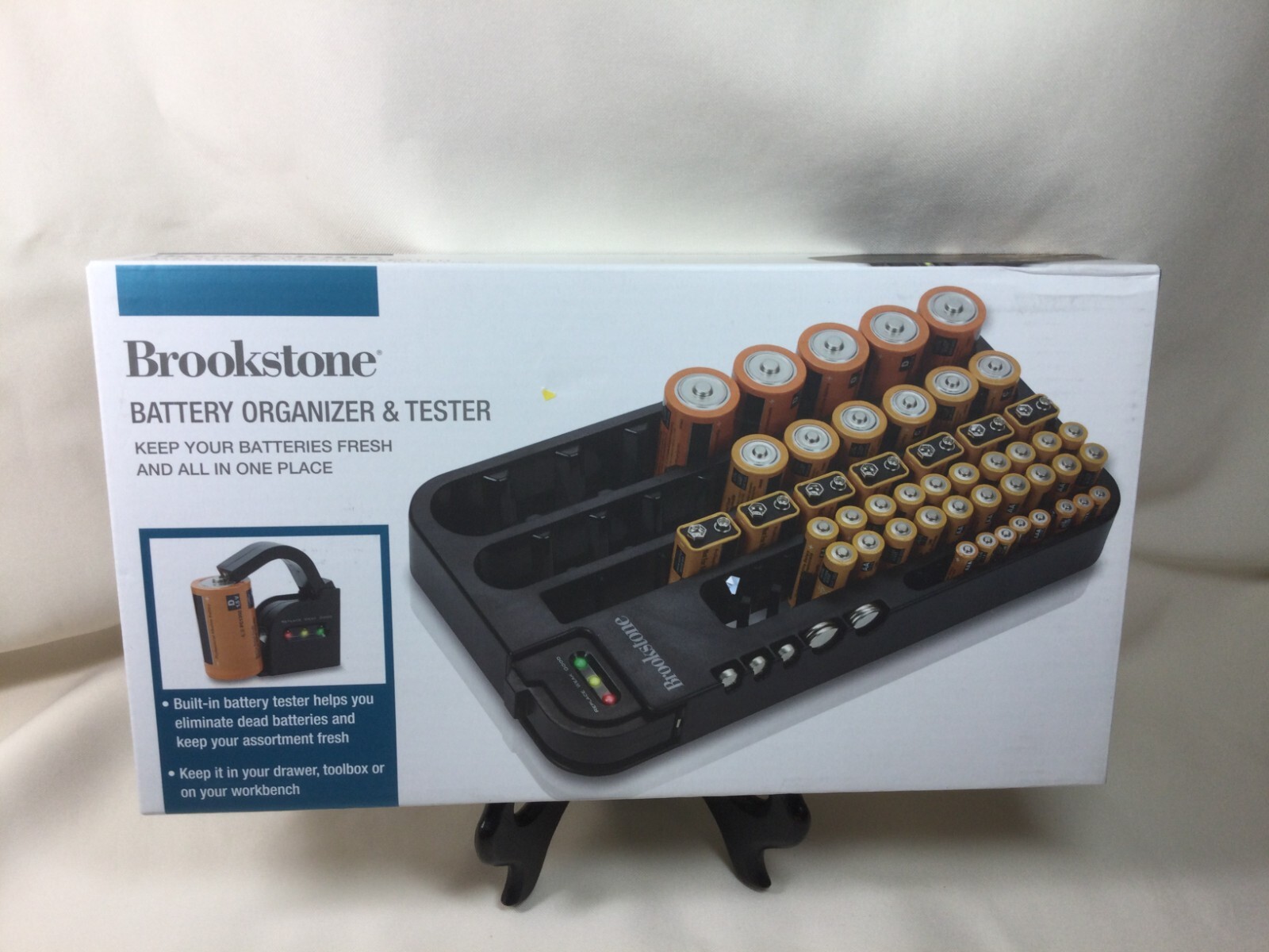 Brookstone Battery Organizer and Tester (MI1061896) 300728671705| eBay