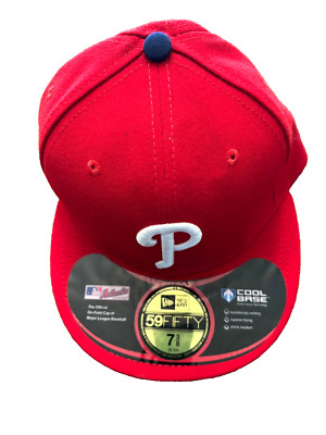 New Era MLB 59FIFTY Philadelphia Phillies Autentic Colection RED 7 3/8 ...