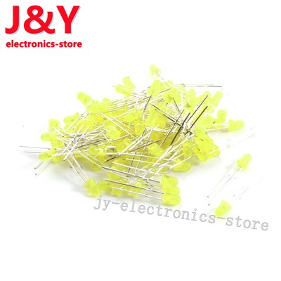 100PCS LED 3MM Yellow COLOR Yellow LIGHT Super Bright | eBay