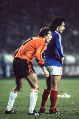 Dominique Rocheteau Of France And Jan Poortvliet Of Netherlands 1981 ...