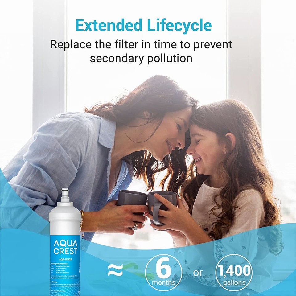 AQUA CREST GXRTQR Inline Water Filter, Replacement for GE® GXRTQR ...