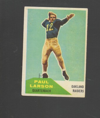 1960 Fleer Football Card #13 Paul Larson-Oakland Raiders Ex Card | eBay