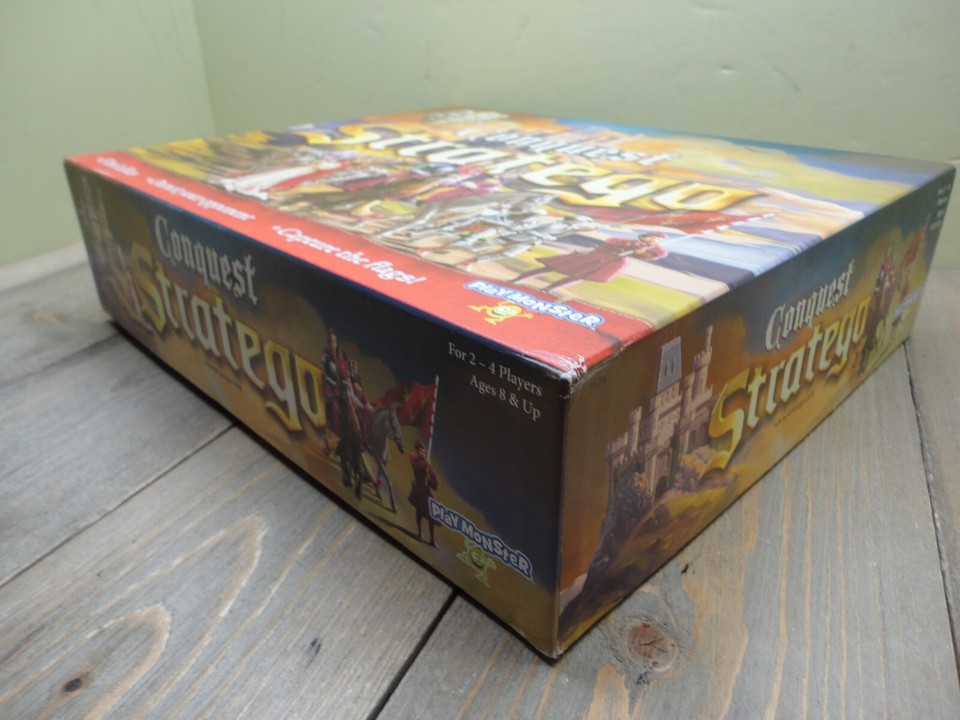 Stratego Conquest Board Game Playmonster Castles King War 100% Complete ...