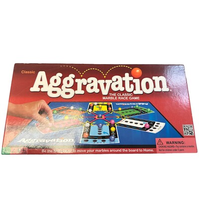 Milton Bradley Aggravation Marble Race Board Game 2014 Complete No ...
