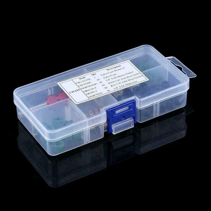 AC manifold gauge Repair Tools 71pcs set Kit 50pcs Rubber Hose Gaskets ...