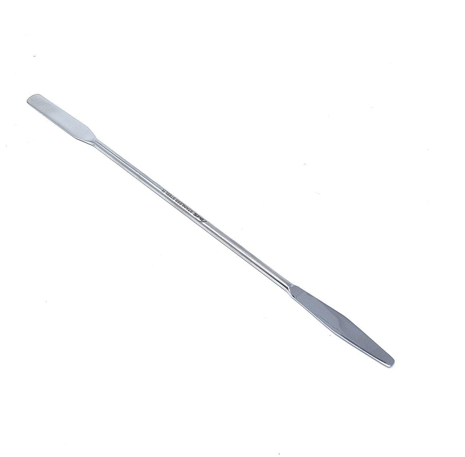 Round & Tapered Arrow End 9" Stainless Steel Double Ended Lab Spatula ...