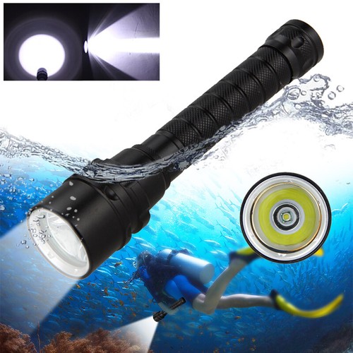 Ultra Bright Diving Flashlight LED Scuba Underwater 100M LED Dive Torch ...