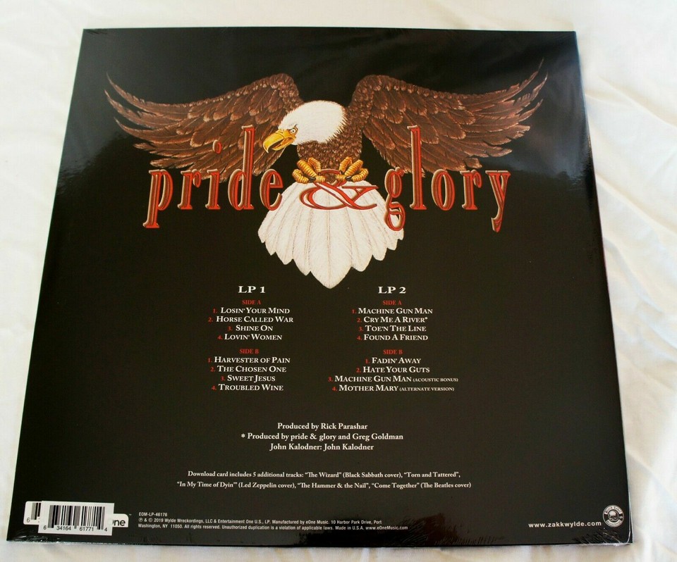 Black Label Society / Zakk Wylde - Pride & Glory - New 2LP's Black ...