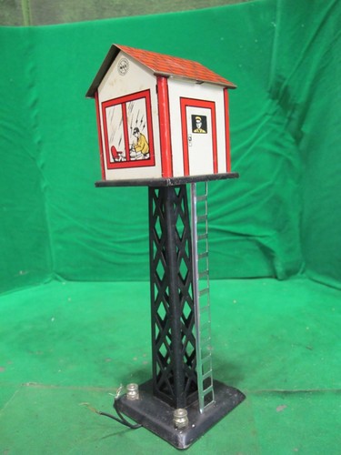 MARX TRAIN O & 027 GAUGE # 413 LIGHTED SWITCHMAN YARD TOWER WORKS ...