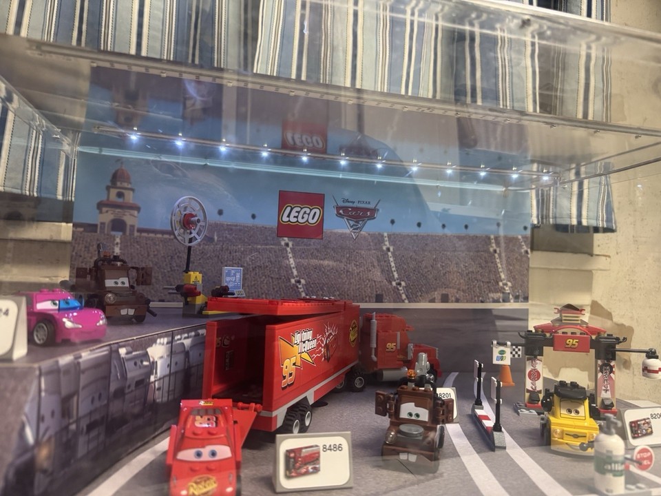 Disney Pixar Cars 2 LEGO Store Display Case Mack’s Team Truck 8486/8424 ...