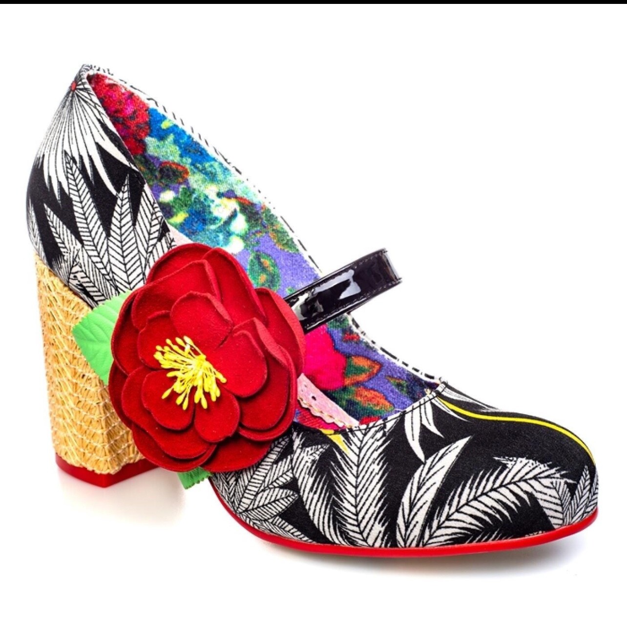 New Irregular Choice Palm Trees Heels Shoes Red Flowers Tropical | eBay