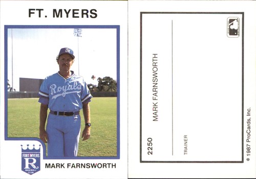 Mark Farnsworth 1987 ProCards #2250 RC Card Fort Myers Royals | eBay