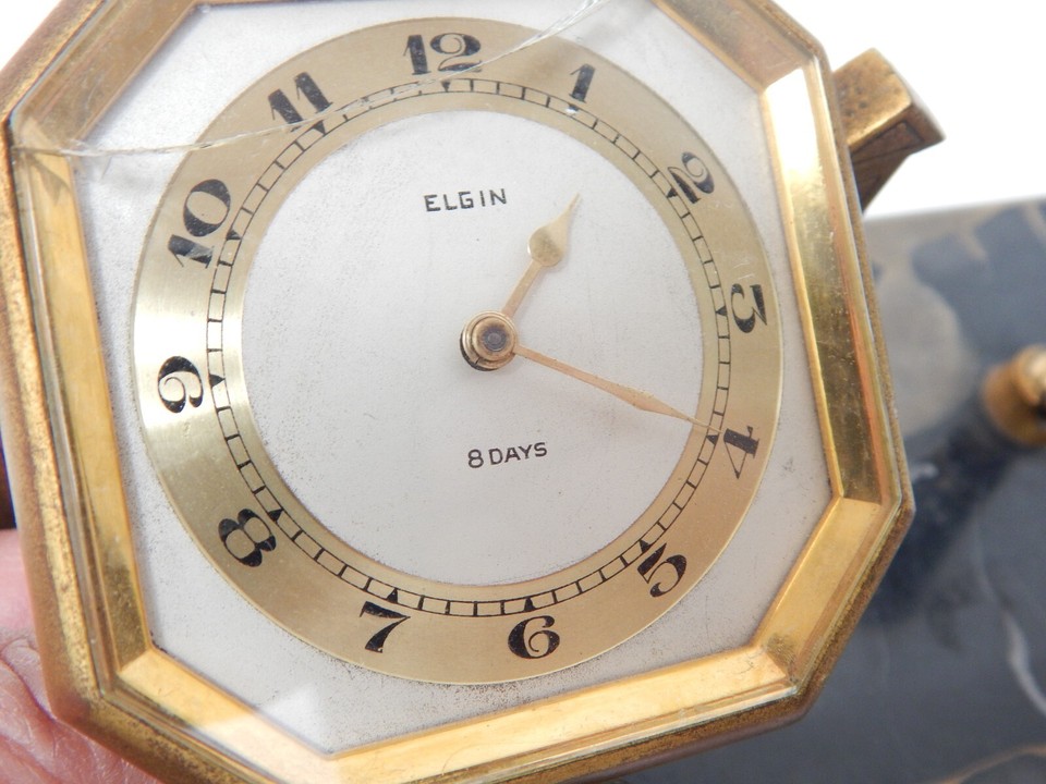 VINTAGE MABLE ELGIN CLOCK FOUNTAIN PEN DESK BASE. FOR RESTORE/PARTS. | eBay