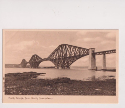 Postcard Scotland Forth Bridge Railroad From South Queensferry ...