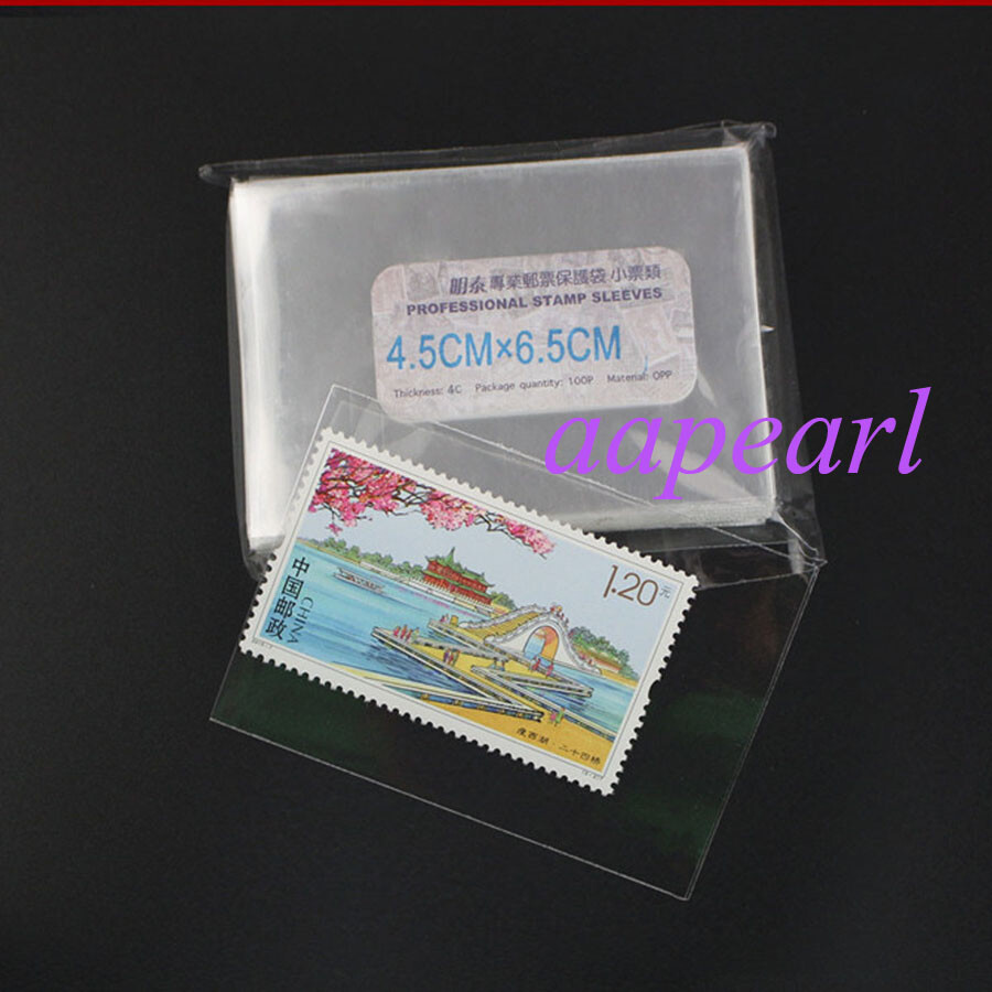 Lots 800 Pcs Stamp Sleeves Holders Stamp Protection High Quality Pouch ...